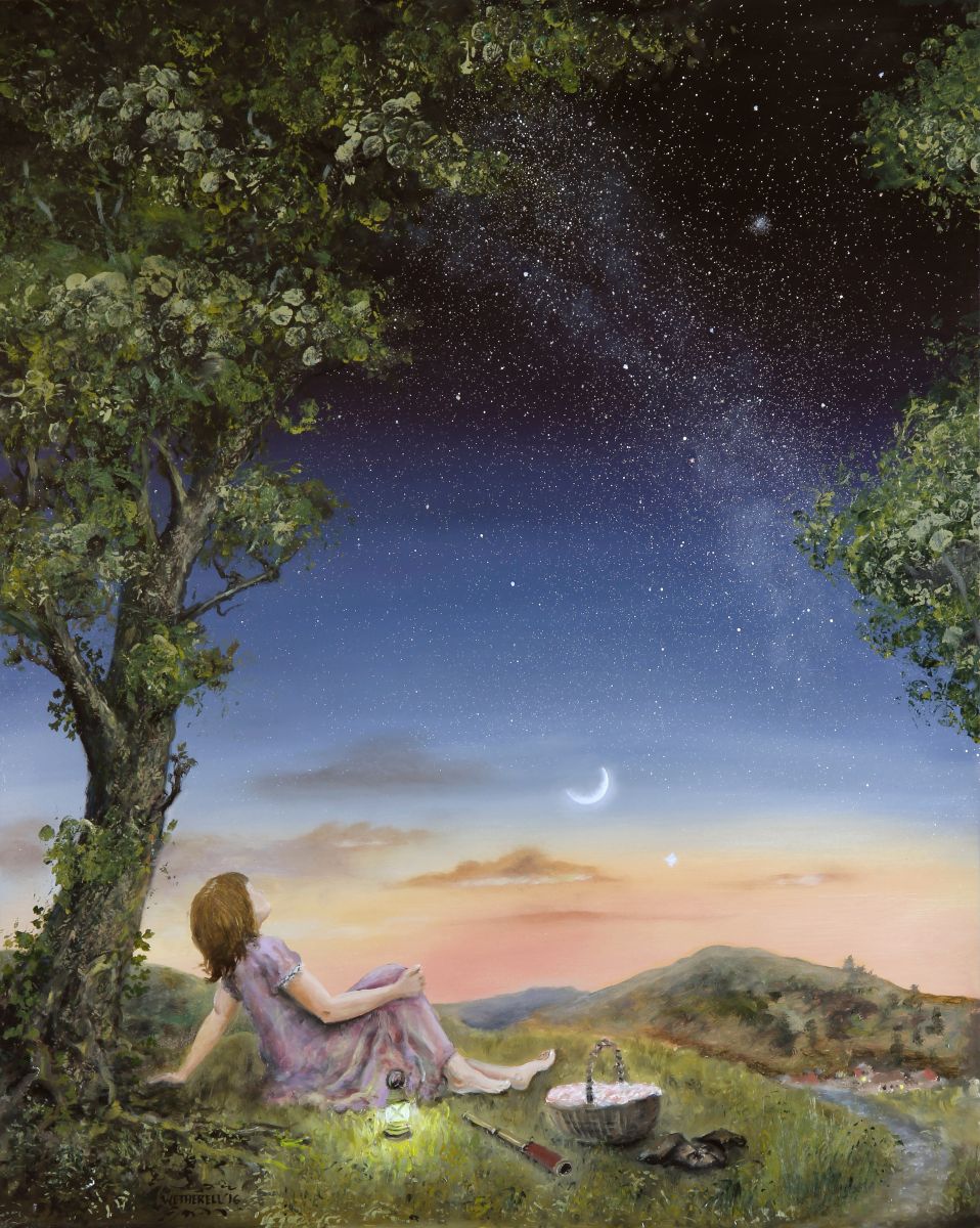 The Astronomy Picnic (2016) Oil painting by Tim Wetherell | Artfinder