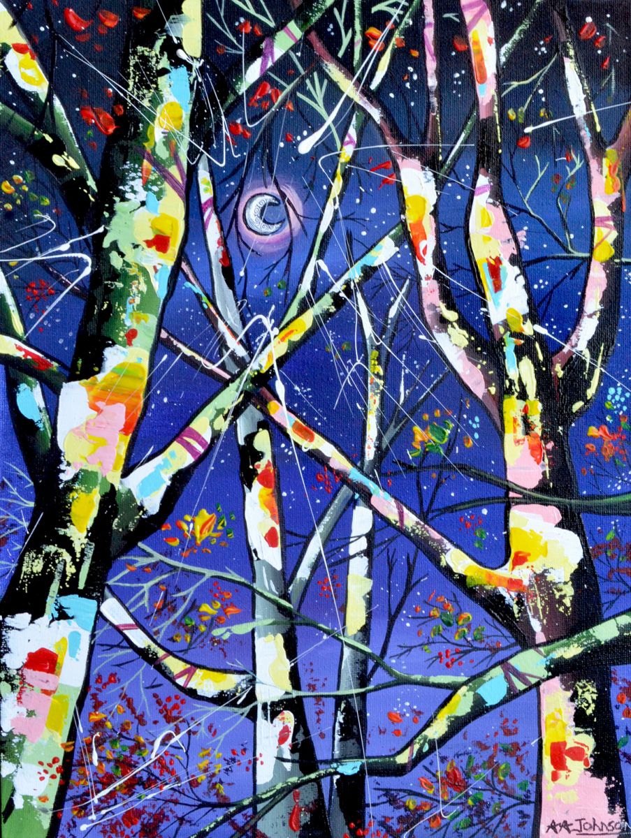 Pop Art Trees - "Magic" (2016) Acrylic painting by Andrew Alan Johnson ...